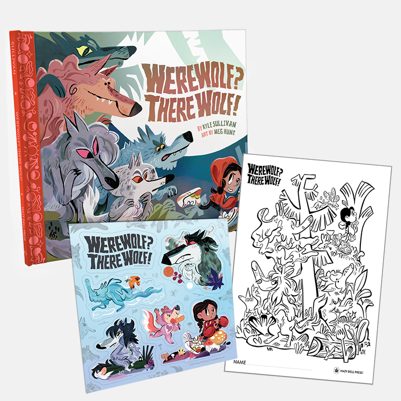 🐺 Free Werewolf? There Wolf! stickers and coloring sheet – Hazy Dell Press